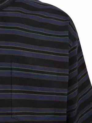 Sacai Horizontal-stripe T-shirt - Black