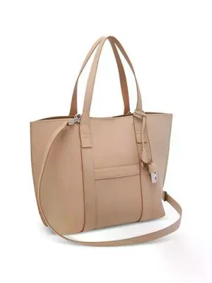Hogan Leather Shoulder Bag - Neutrals