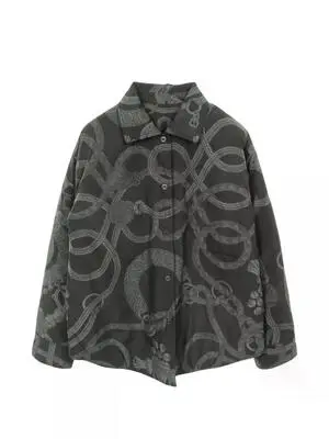Hermès 2010s Palefroi Remix Reversible Overshirt - Green