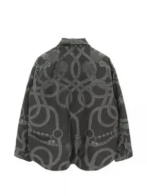 Hermès 2010s Palefroi Remix Reversible Overshirt - Green