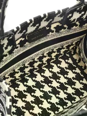 Dior 2000s Small Book Tote Houndstooth