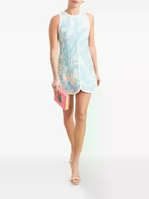 Alexis Helina Palm-print Mini Dress