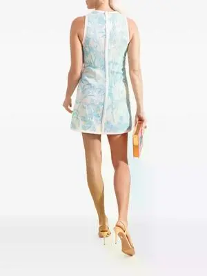 Alexis Helina Palm-print Mini Dress