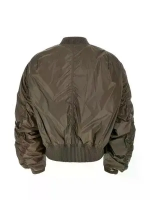 Rick Owens Secchia Flight Ribbed-knit Bomber Jacket - Grey