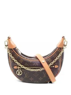LOUIS VUITTON 2010s Loop Monogram Chain Shoulder Bag - Brown