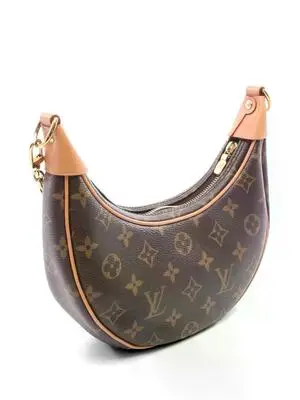 LOUIS VUITTON 2010s Loop Monogram Chain Shoulder Bag - Brown