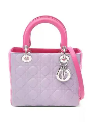 Dior 2010s Lady Leather Handbag - Purple