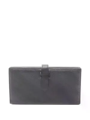 Hermès 2023 Béarn Bi-fold Leather Wallet - Black