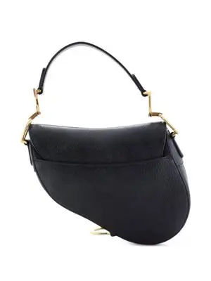 Dior Saddle Handbag Leather Mini Shoulder Bag - Black