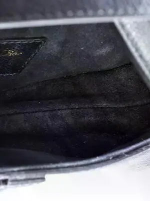 Dior Saddle Handbag Leather Mini Shoulder Bag - Black