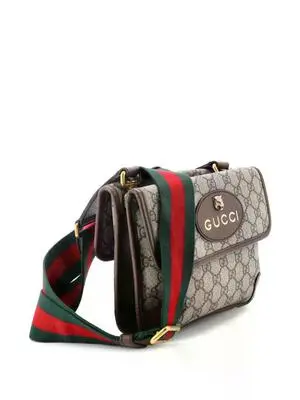 Gucci Neo Vintage Flap Messenger Gg Coated Canvas Small - Brown