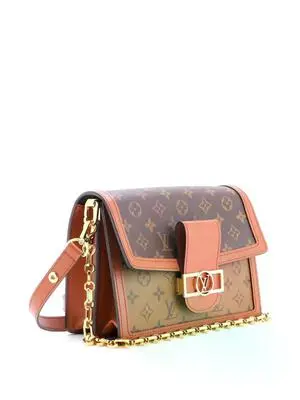 LOUIS VUITTON Dauphine Reverse Monogram Canvas Mm Shoulder Bag - Brown