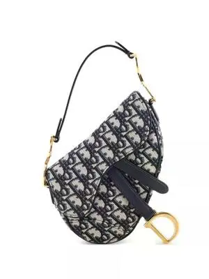 Dior Saddle Handbag Oblique Canvas Mini Shoulder Bag - Blue