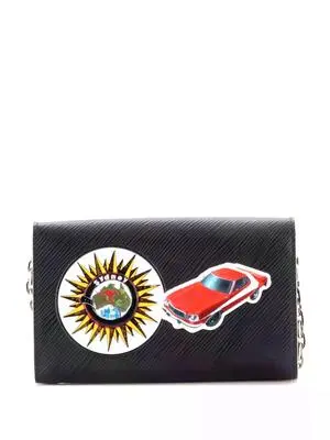 LOUIS VUITTON Twist Chain Wallet Limited Edition World Tour Epi Leather - Black