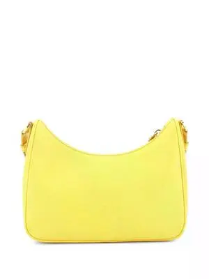 Prada Re-edition Hobo Saffiano Leather Mini Shoulder Bag - Yellow