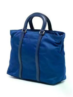 Prada Vitello Trimmed Tessuto Satchel