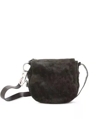 Burberry Knight Suede Small Shoulder Bag - Green
