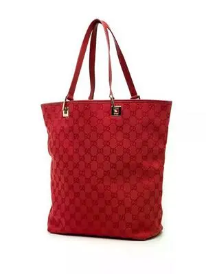 Gucci Gg Canvas Tote Bag - Red