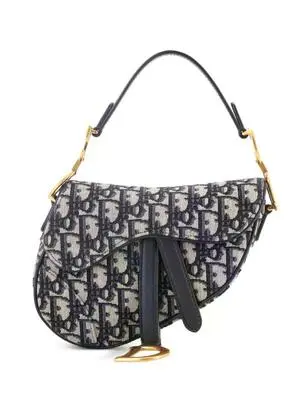 Dior Saddle Oblique Canvas Mini Shoulder Bag - Blue