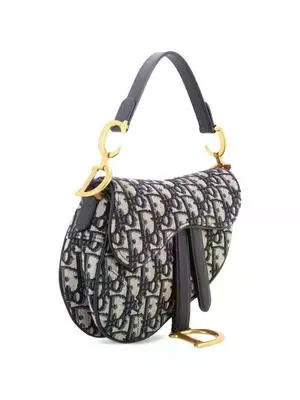 Dior Saddle Oblique Canvas Mini Shoulder Bag - Blue