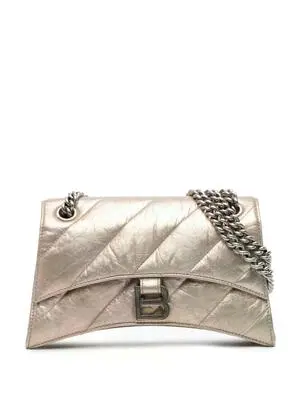 Balenciaga Small Metallic Calfskin Crush Chain Shoulder Bag