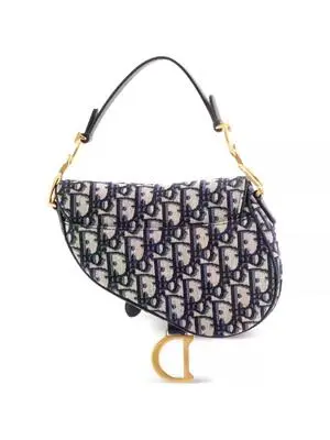 Dior Saddle Handbag Oblique Canvas Mini - Blue