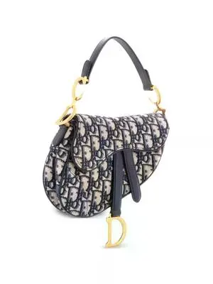 Dior Saddle Handbag Oblique Canvas Mini - Blue