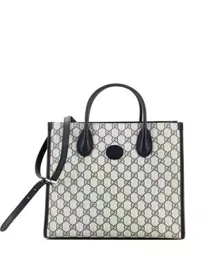 Gucci Structured Top Handle Gg Coated Canvas Small Tote