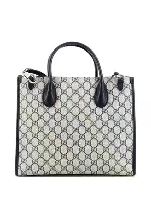 Gucci Structured Top Handle Gg Coated Canvas Small Tote