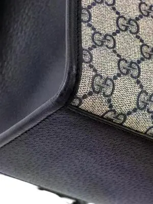 Gucci Structured Top Handle Gg Coated Canvas Small Tote
