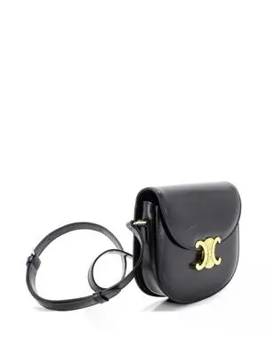 Celine Triomphe Besace Clea Flap Bag - Black