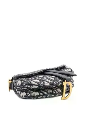 Dior Saddle Handbag Oblique Canvas Mini - Blue