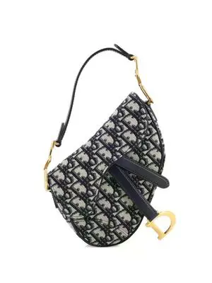 Dior Saddle Handbag Oblique Canvas Mini Shoulder Bag - Blue