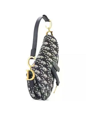 Dior Saddle Handbag Oblique Canvas Mini Shoulder Bag - Blue