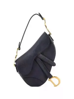Dior Saddle Handbag Leather Mini Shoulder Bag - Black