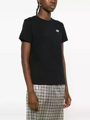 NEW BALANCE Logo-embroidered T-shirt - Black