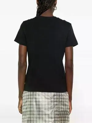 NEW BALANCE Logo-embroidered T-shirt - Black