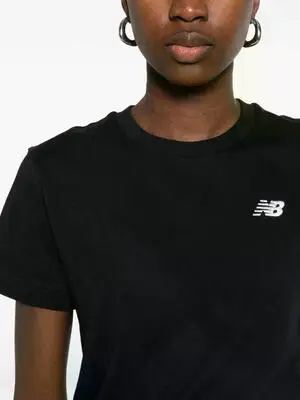 NEW BALANCE Logo-embroidered T-shirt - Black