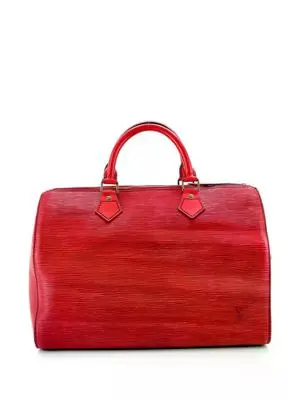 LOUIS VUITTON Speedy Handbag Epi Leather 30 Satchel - Red