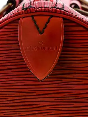 LOUIS VUITTON Speedy Handbag Epi Leather 30 Satchel - Red
