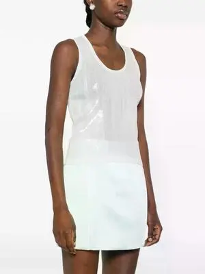 TWINSET Sequin Embellished Knit Vest - Blue