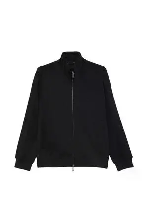 Emporio Armani Sweatshirt With Zip Detail - Black