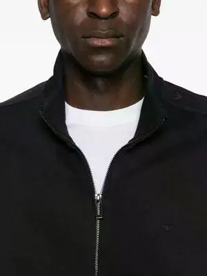 Emporio Armani Sweatshirt With Zip Detail - Black