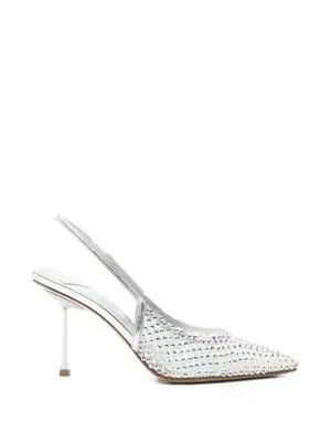 LE SILLA Gilda Embellished Slingback Pumps - Silver