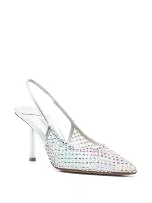LE SILLA Gilda Embellished Slingback Pumps - Silver