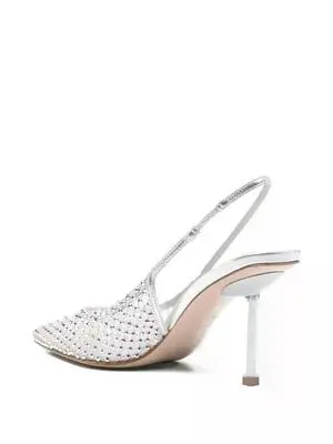 LE SILLA Gilda Embellished Slingback Pumps - Silver