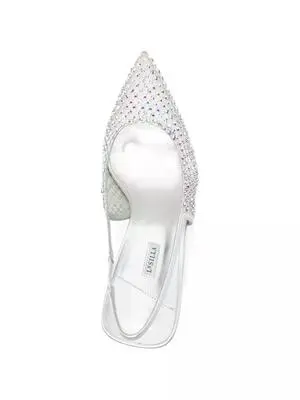 LE SILLA Gilda Embellished Slingback Pumps - Silver