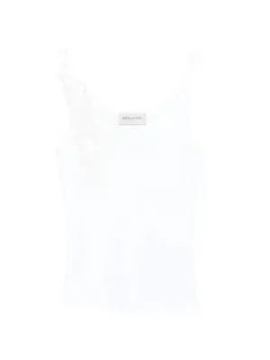 ERMANNO FIRENZE Appliqué Tank Top - White