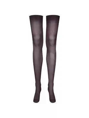 MAISON CLOSE Cut Curled Stockings - Grey