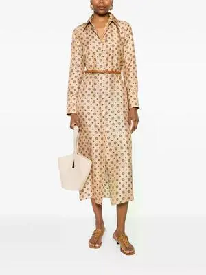 Alberto Biani Printed Shirt Dress